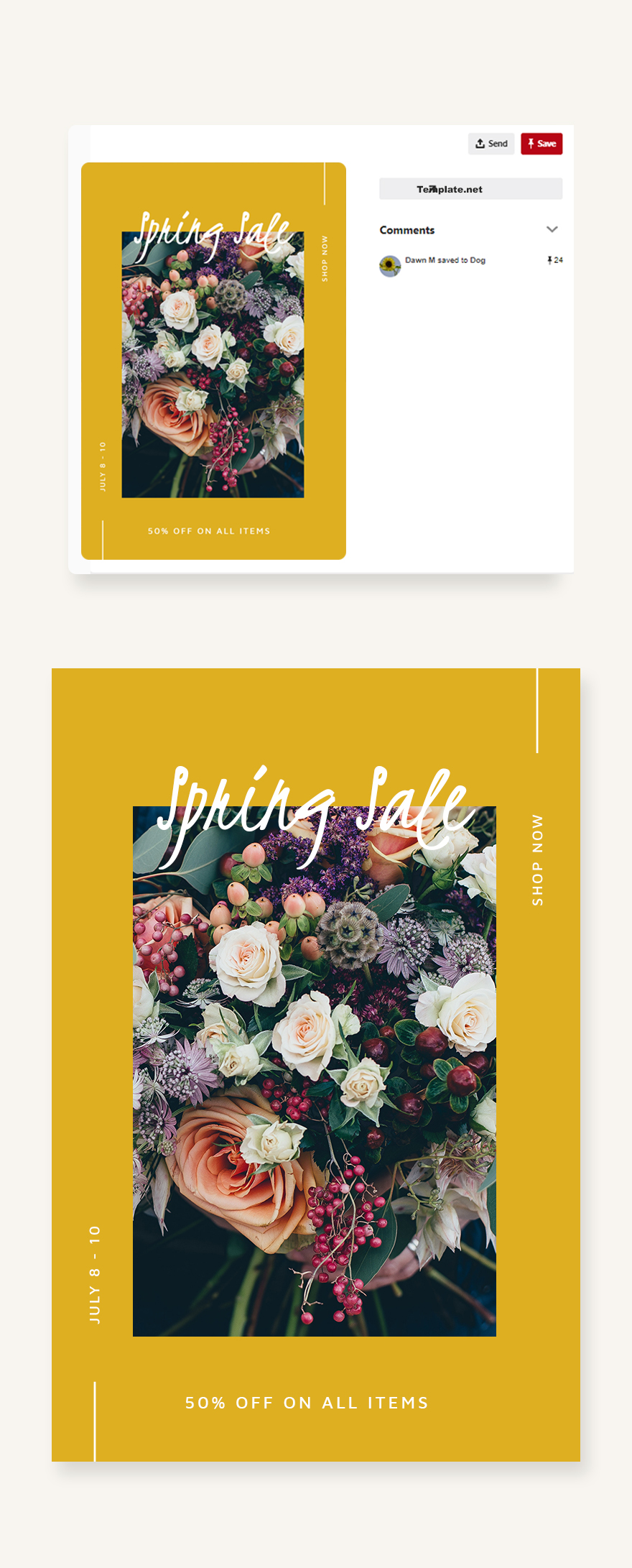 Spring Sale Pinterest Pin Template - PSD | Template.net