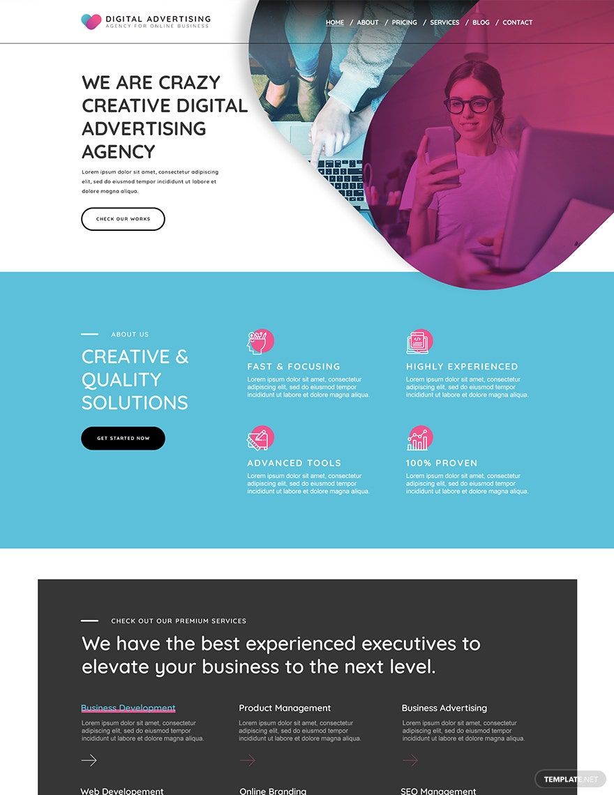 Digital Advertising Agency WordPress Theme Template Wordpress 