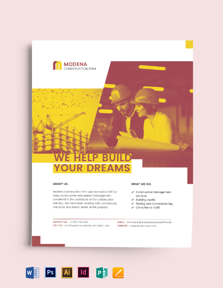 25+ FREE Construction Flyer Designs & Templates - PSD, AI, InDesign