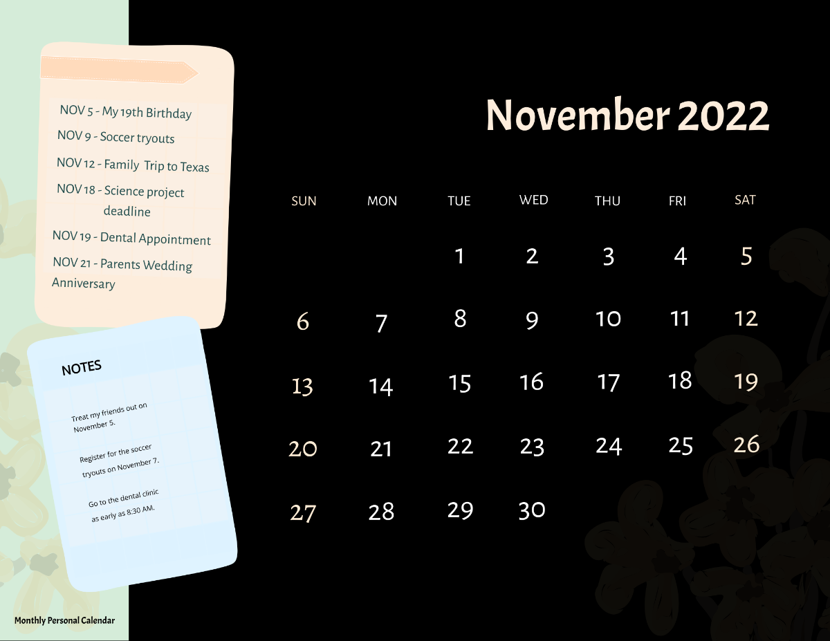 Free Photo Calendar Templates Editable And Printable