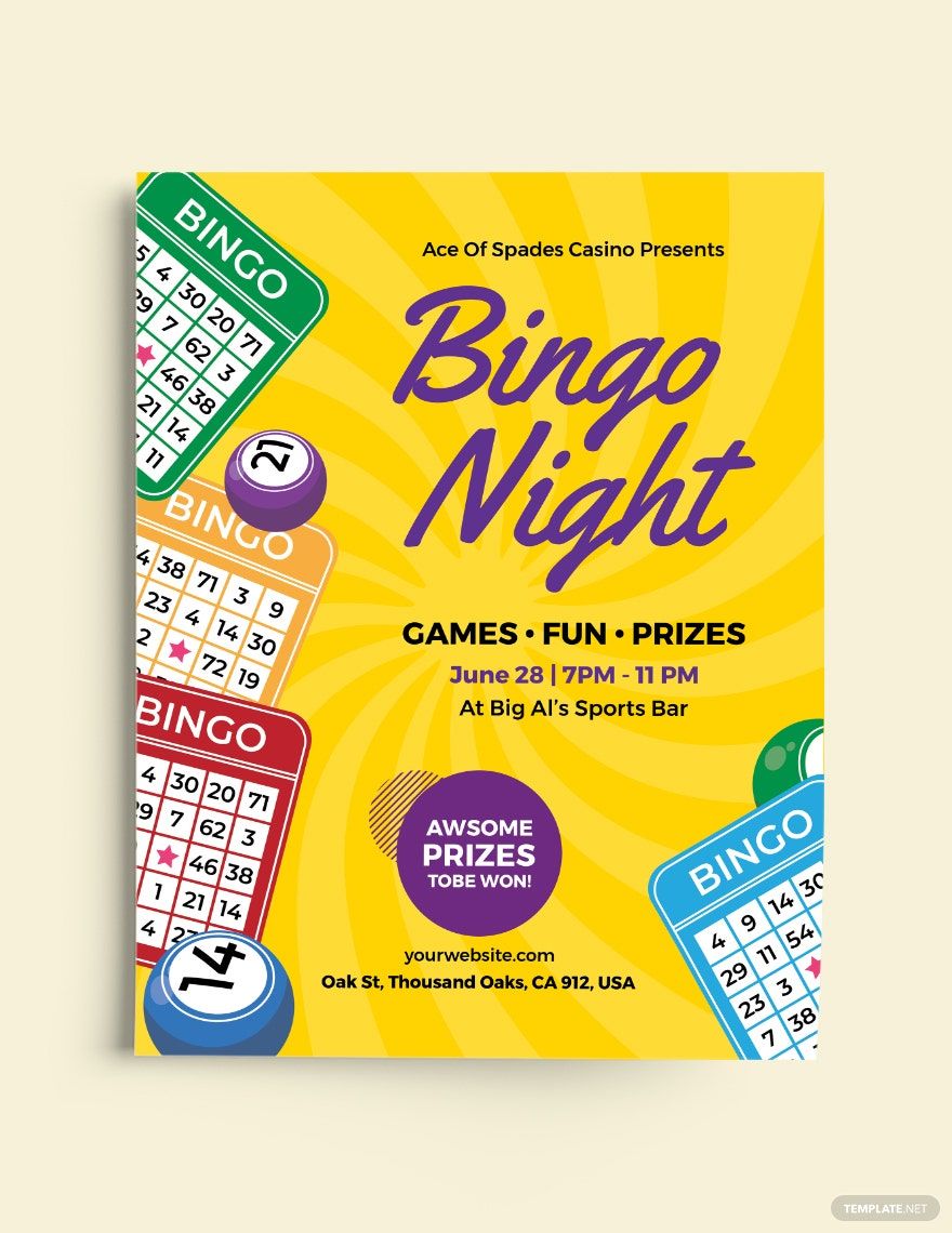Free Bingo Flyer Template Printable Printable Form Templates And Letter