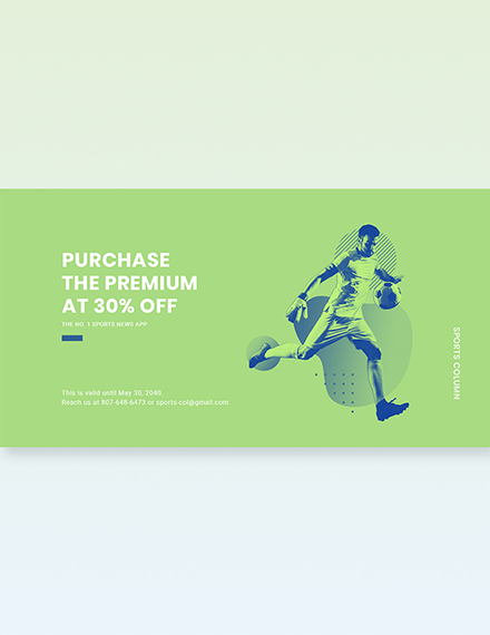 FREE Sports App Promotion Facebook Post Template - PSD