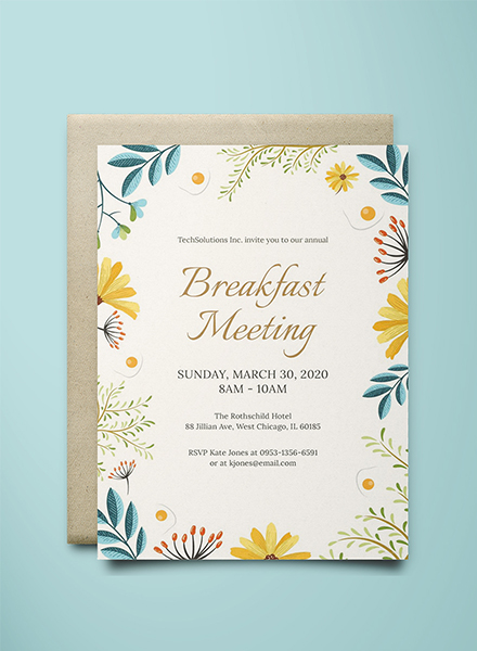 Free Farewell Breakfast Invitation Template in MS Word, Publisher ...