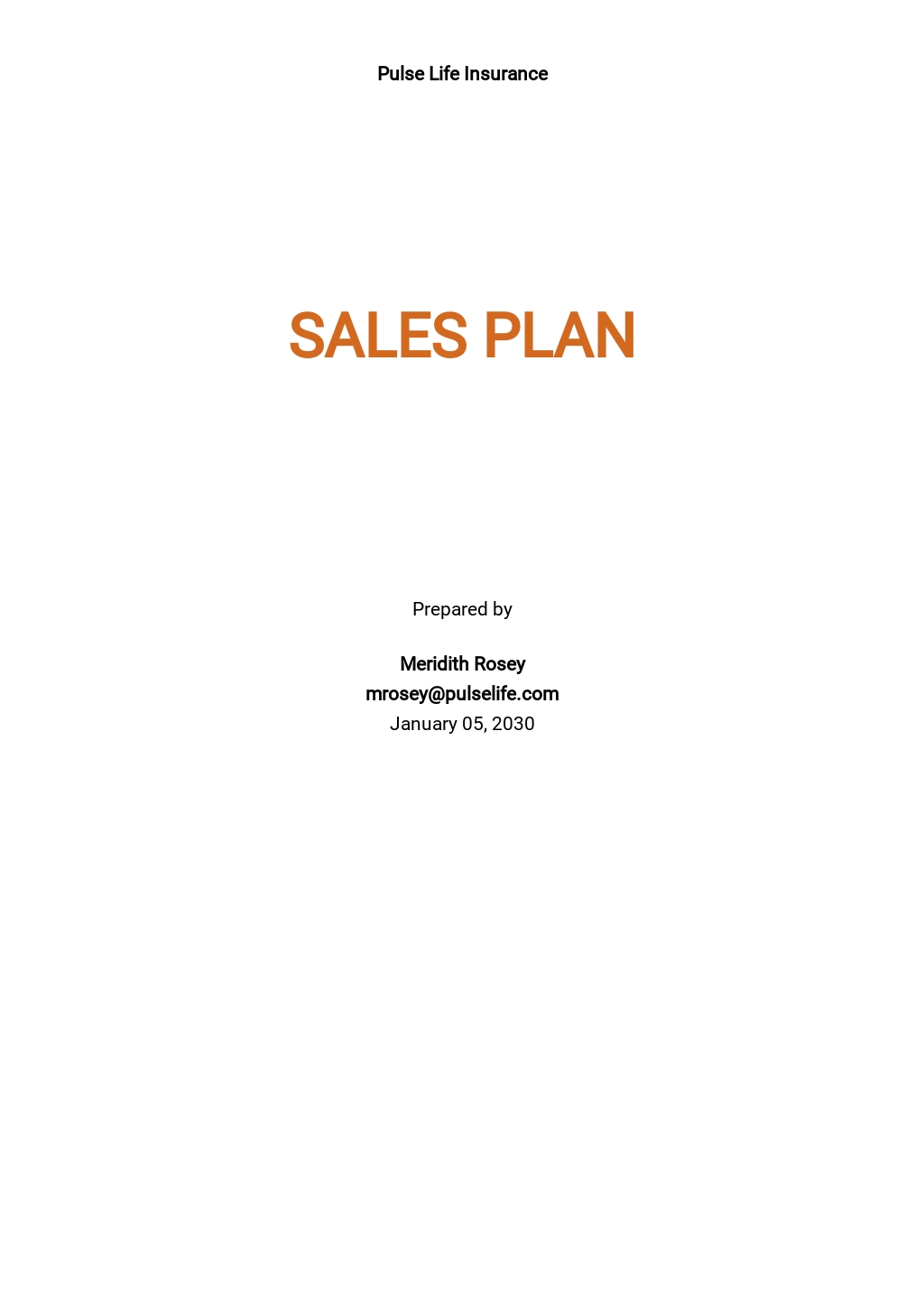 Insurance Sales Strategy Plan Template - Google Docs, Word, Apple Pages ...