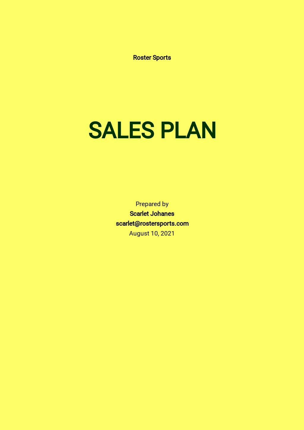 Golf Course Marketing Plan Template