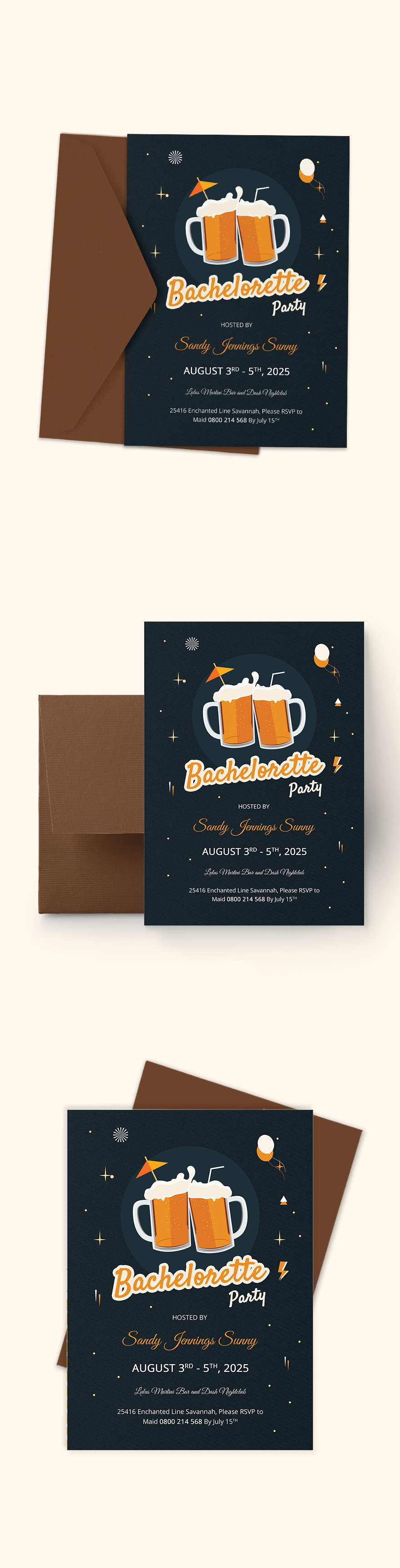 Free Printable Bachelorette Party Invitation Template - Illustrator ...
