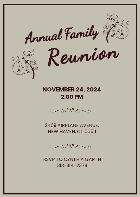 Download 18 Reunion Invitation Templates Microsoft Word DOC 