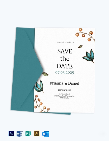 Simple Wedding Invitation Template - Download in Word, Illustrator, PSD ...