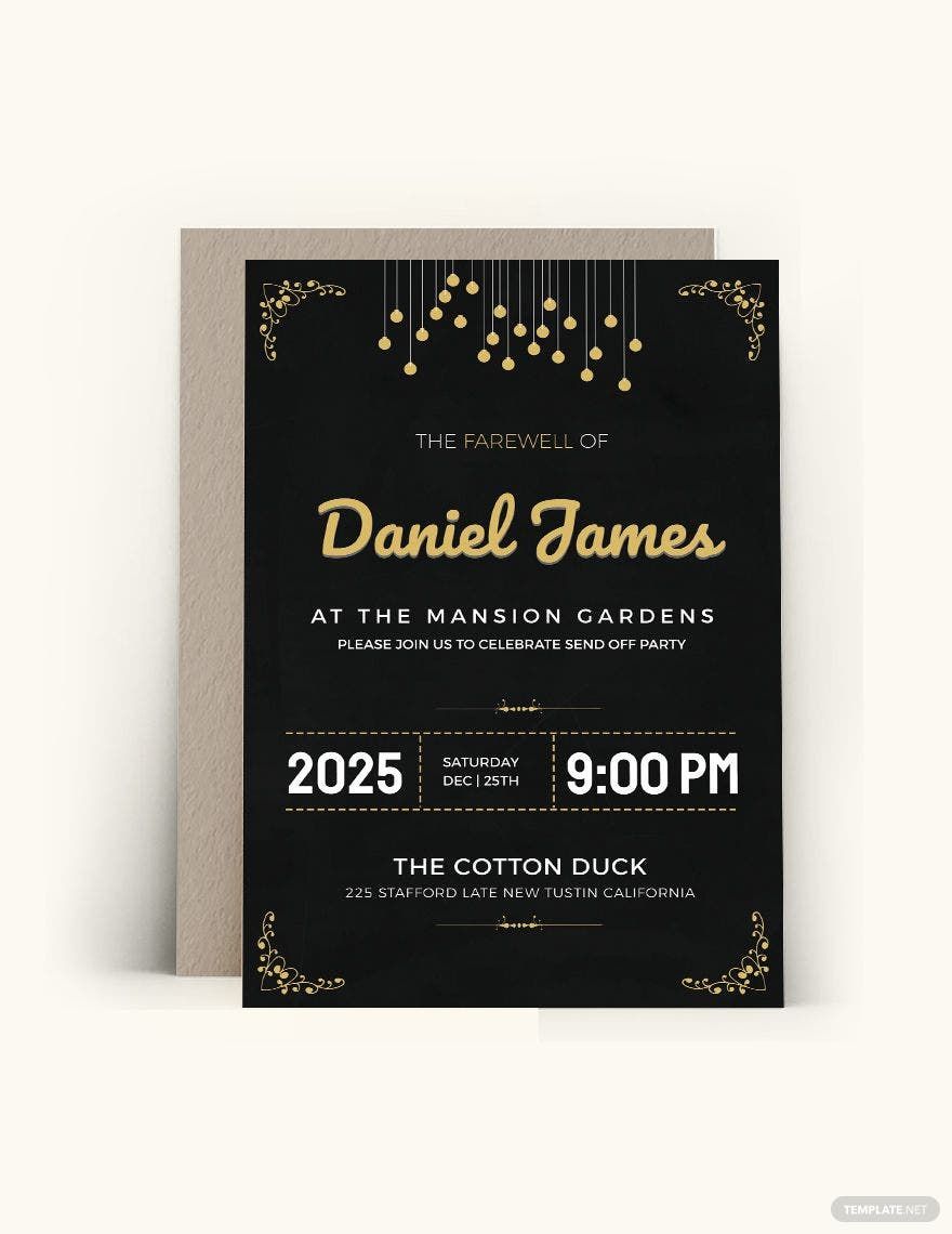 Farewell Invitation Card Template Download In Word PSD Publisher Farewell Invitation Card Template Download In Word PSD Publisher