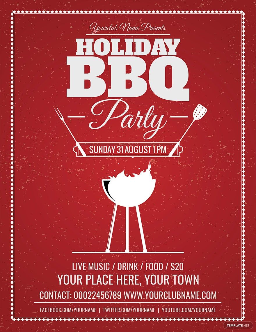 FREE BBQ Flyer PSD Template Download Template