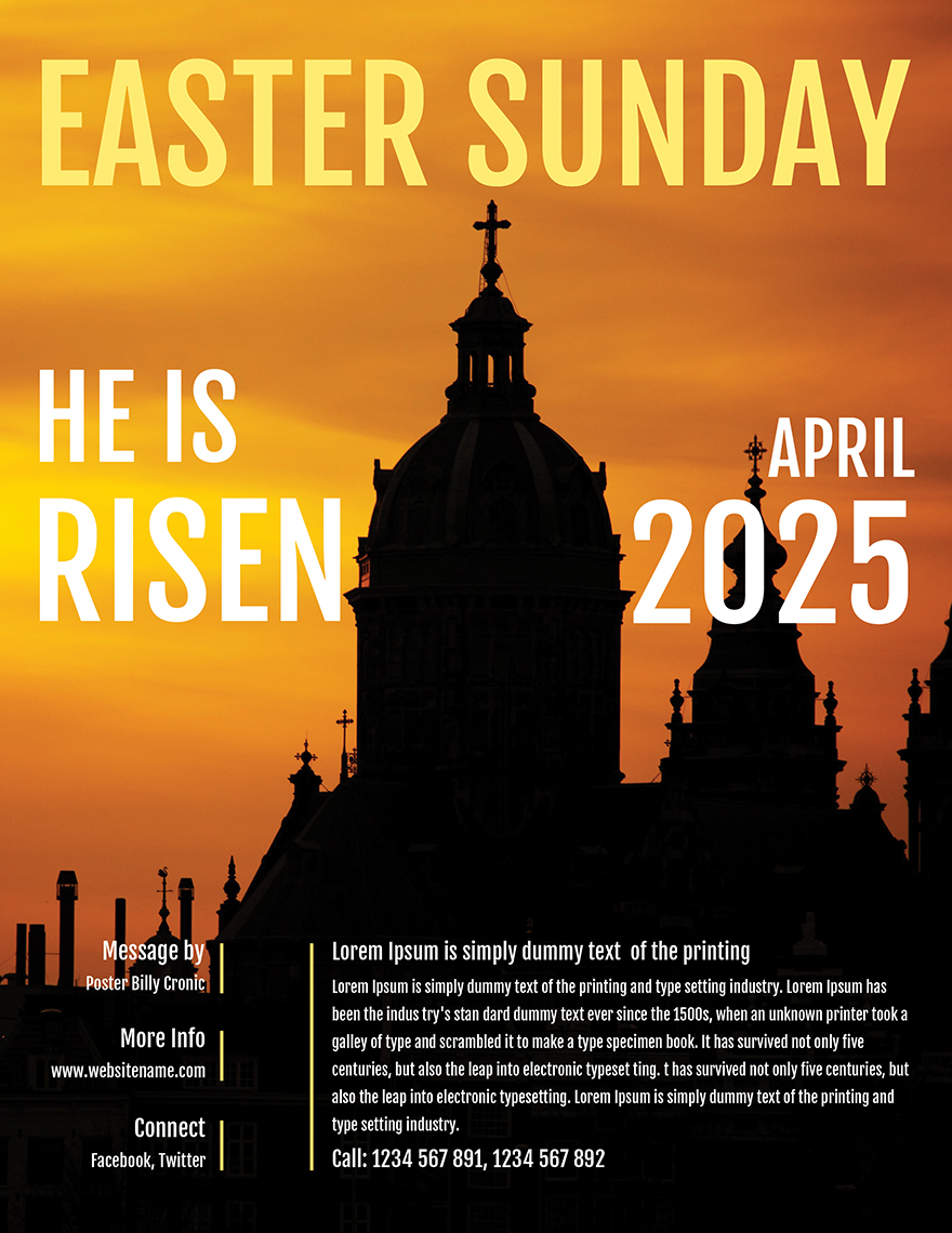 Easter Flyer Template - Illustrator, Word, Apple Pages, PSD, Publisher ...