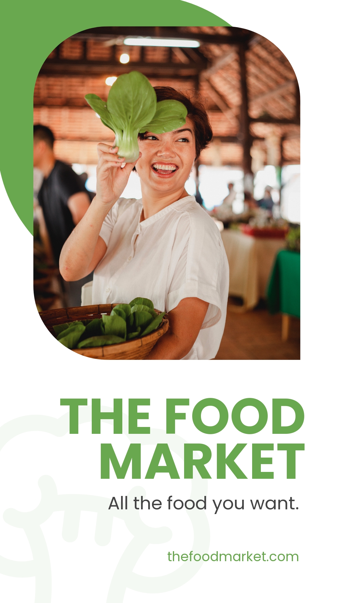Food Market App Promotion Twitter Post Template [Free PDF] - PSD
