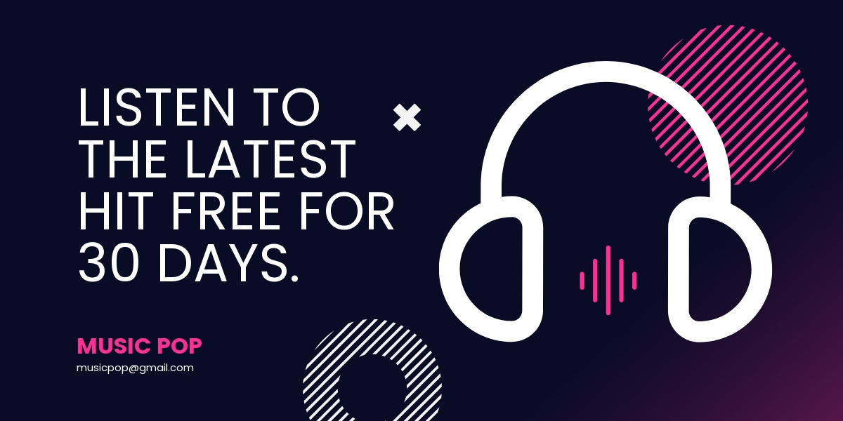 Modern Music App Promotion Instagram Post Template in PSD | Template.net