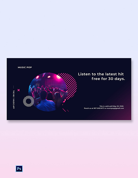 Free Music App Promotion Facebook Post Template Psd Template Net