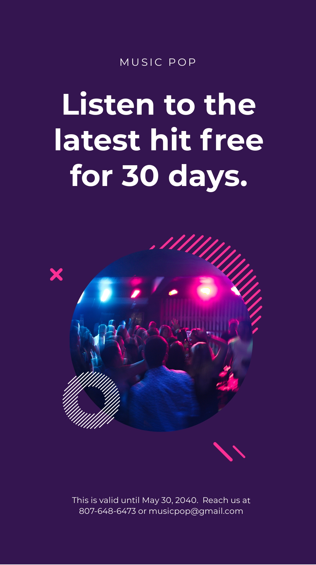 Modern Music App Promotion LinkedIn Post Template - PSD | Template.net
