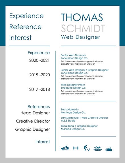 3 Page Resume Template - InDesign | Template.net