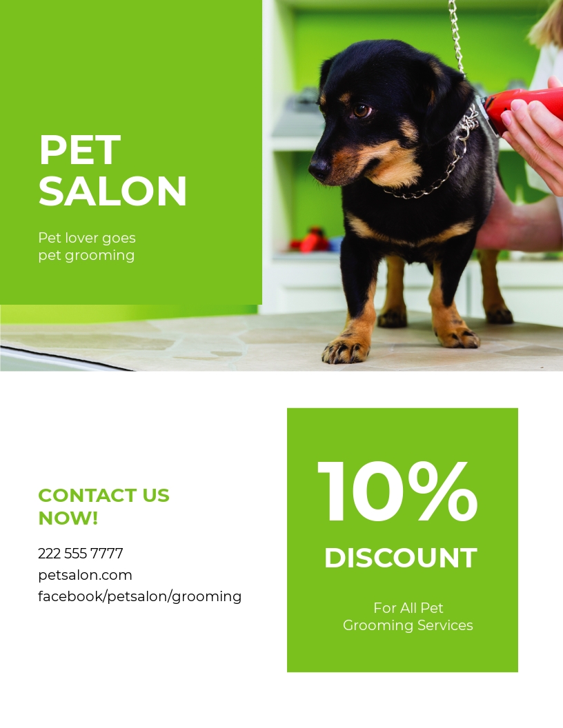 Dog Grooming Flyers Template