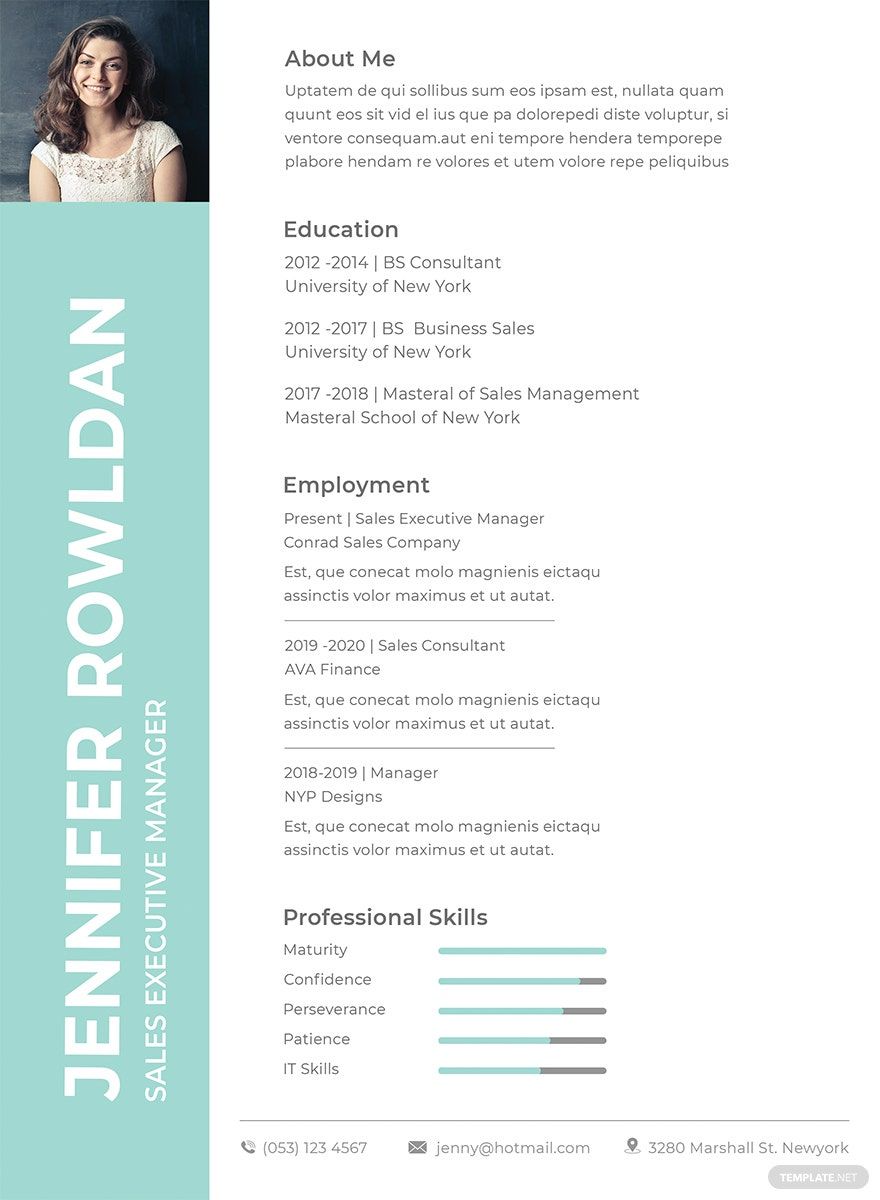 Senior Executive Resume Template - InDesign, Word, Apple Pages, PSD ...