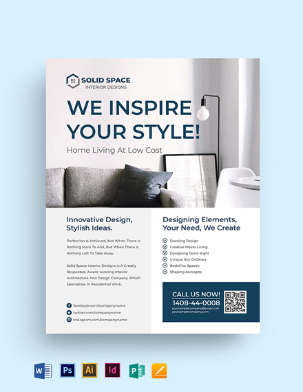 Architect Flyer Template - Download in Word, Google Docs, Illustrator ...