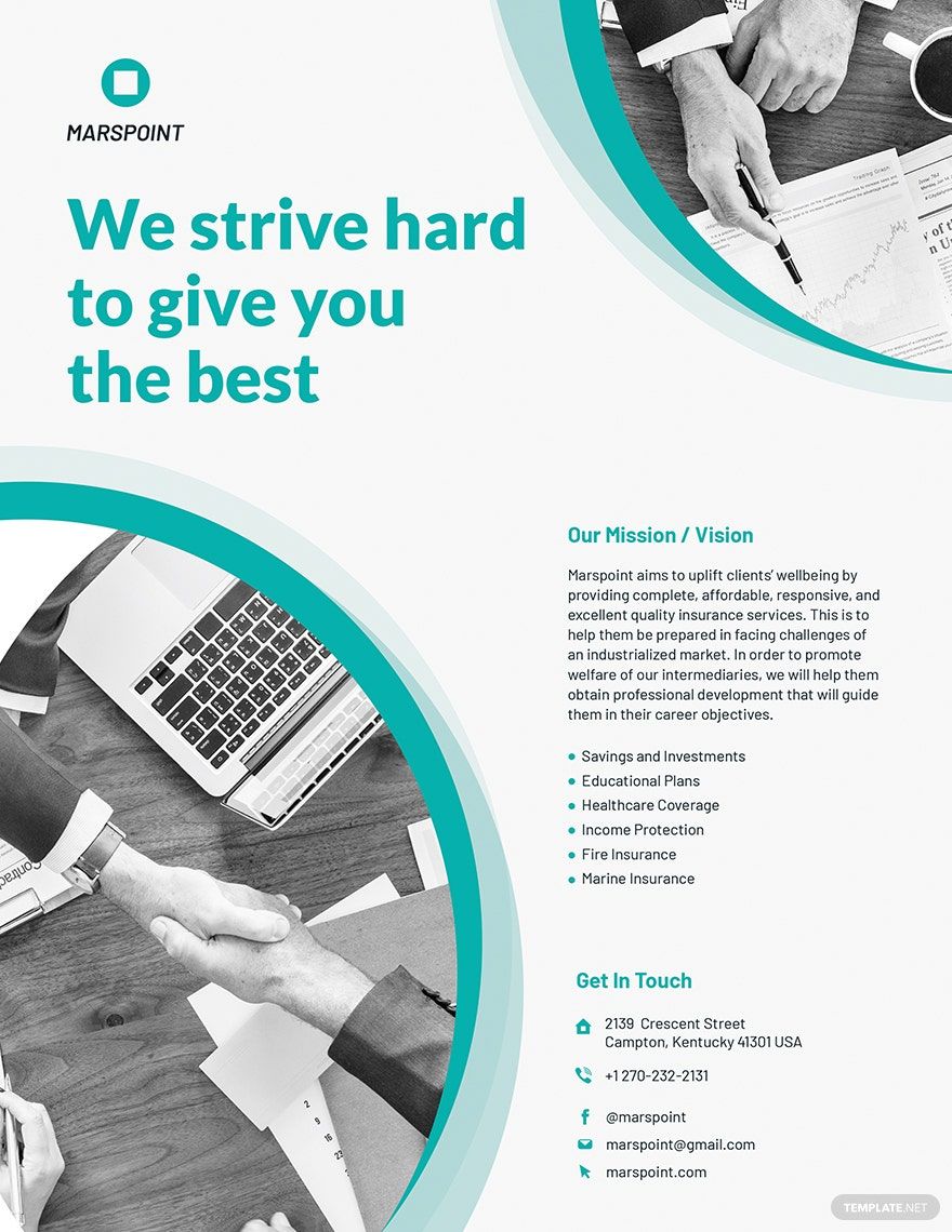 FREE Insurance Flyer PDF Template Download Template