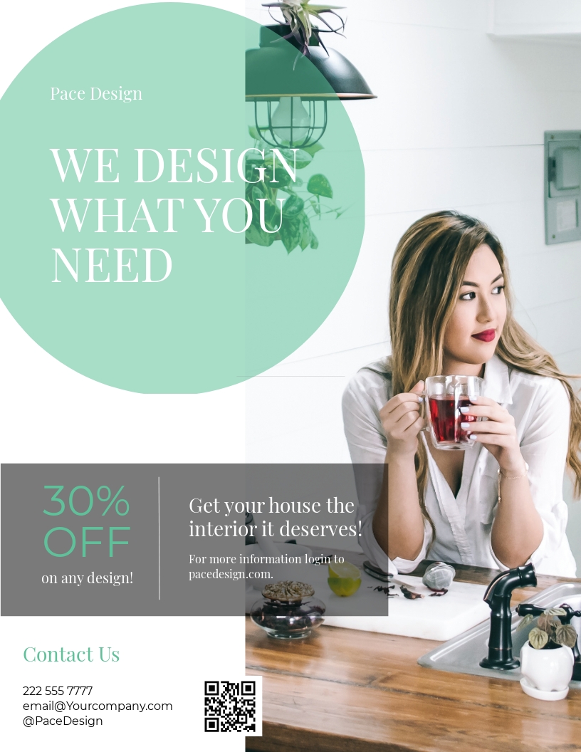 Free Simple Interior Designer Flyer Template