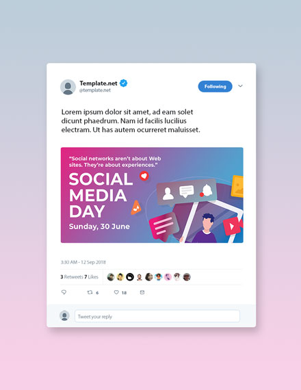 Social Media Day Facebook Post Template - PSD | Template.net