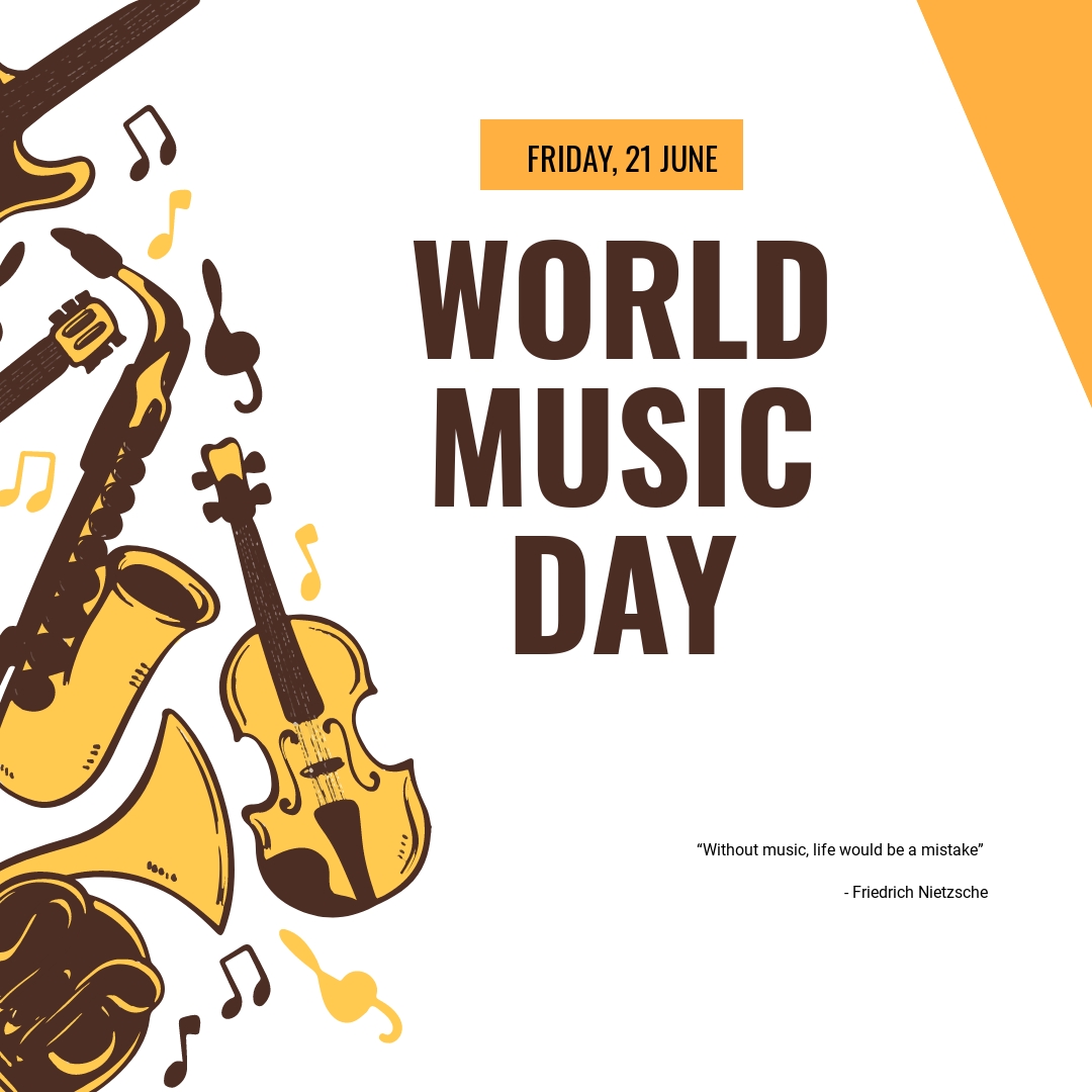 World Music Day Whatsapp Image Template in PSD | Template.net