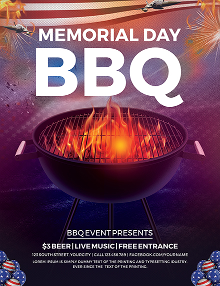 FREE Employee BBQ Party Flyer Template Download 649 Flyers In PSD 