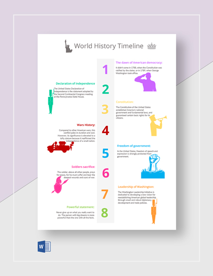 History Timeline Templates -11+ Free Word, PDF Format Download