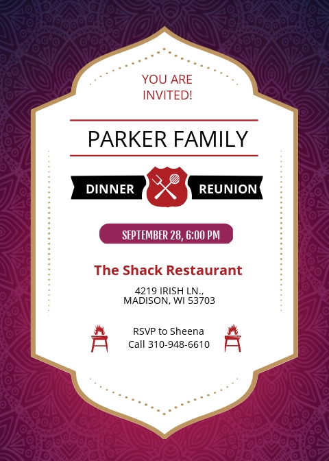 FREE Fancy Dinner Invitation Template - Word (DOC) | PSD | InDesign ...