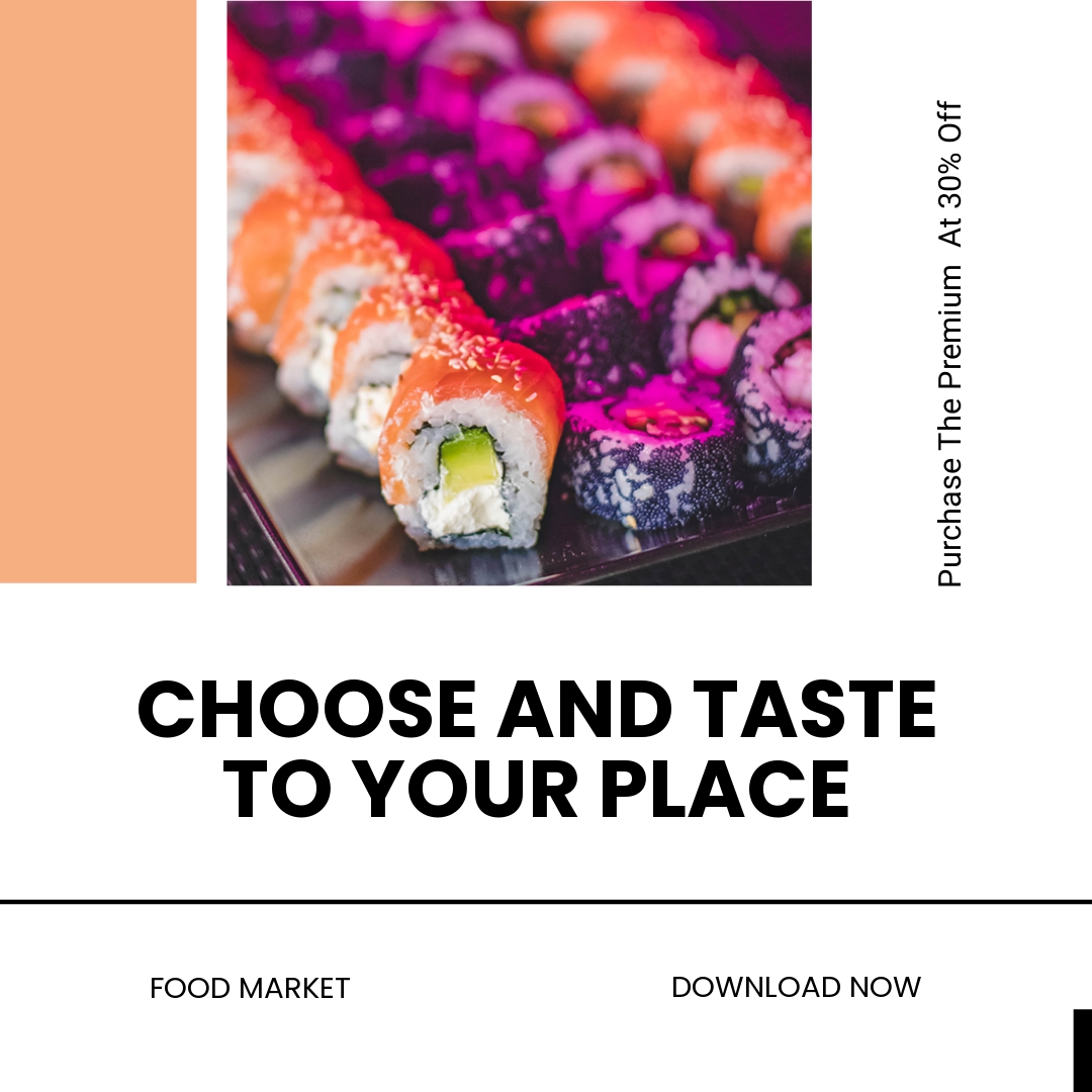 Editable Food App Promotion Instagram Post Template