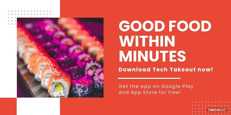 Editable Food App Promotion Whatsapp Image Post Template - PSD ...