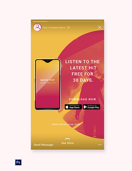 Elegant App Promotion Instagram Story Template - PSD | Template.net