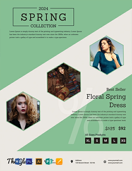 Spring Festival Flyer Template - Illustrator, InDesign, Word, Apple ...