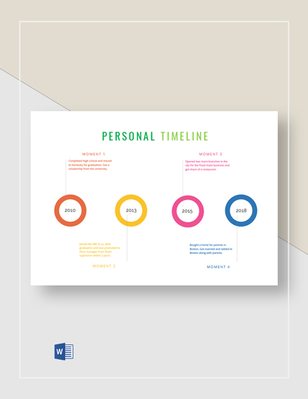 27+ Personal Timeline Templates - PDF