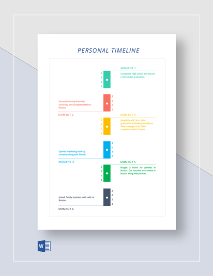 24+ Personal Timeline Templates - DOC, PPT, PSD