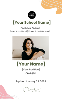 Homeschool Teacher ID Card Template - Edit Online & Download Example ...