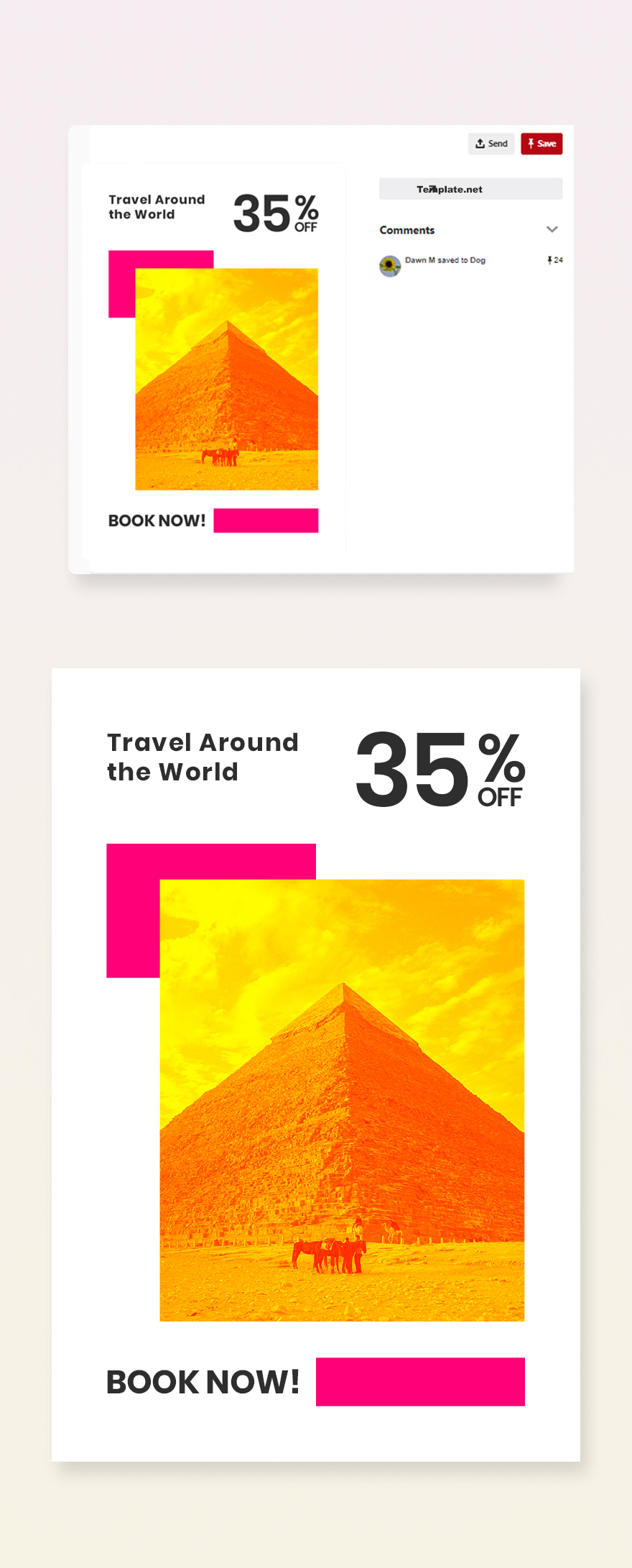 Free Simple Travel Agency Pinterest Pin Template - PSD | Template.net