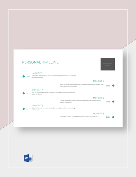 27+ Personal Timeline Templates - PDF