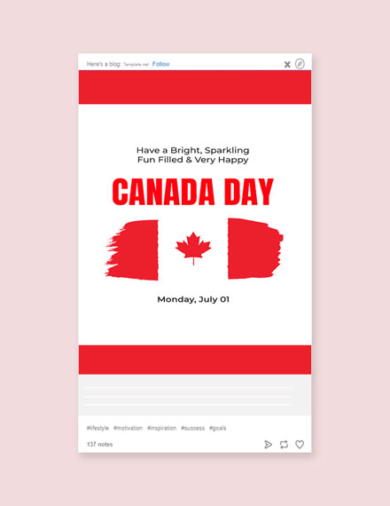 Canada Day Linkedin Post Template - Illustrator, PSD | Template.net