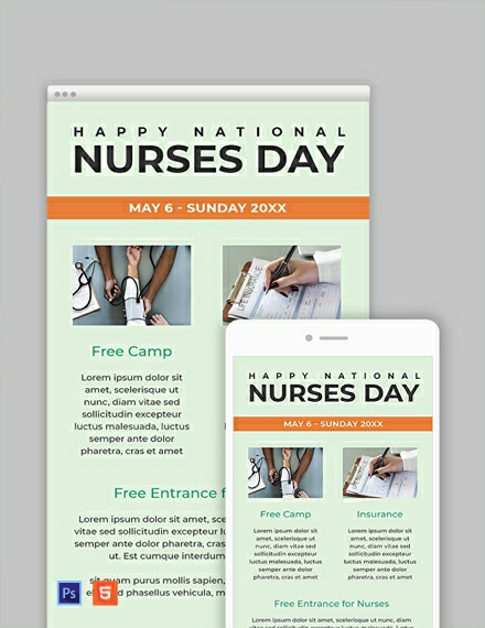 Free Nurses Day Email Newsletter Template