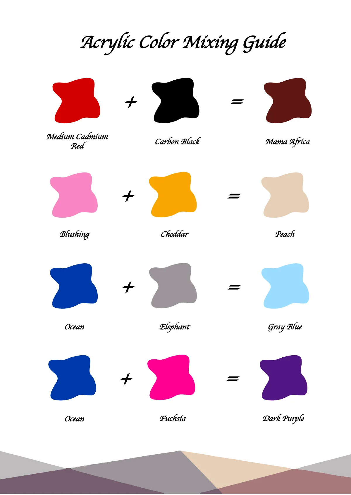 Free Color Chart Templates Editable And Printable