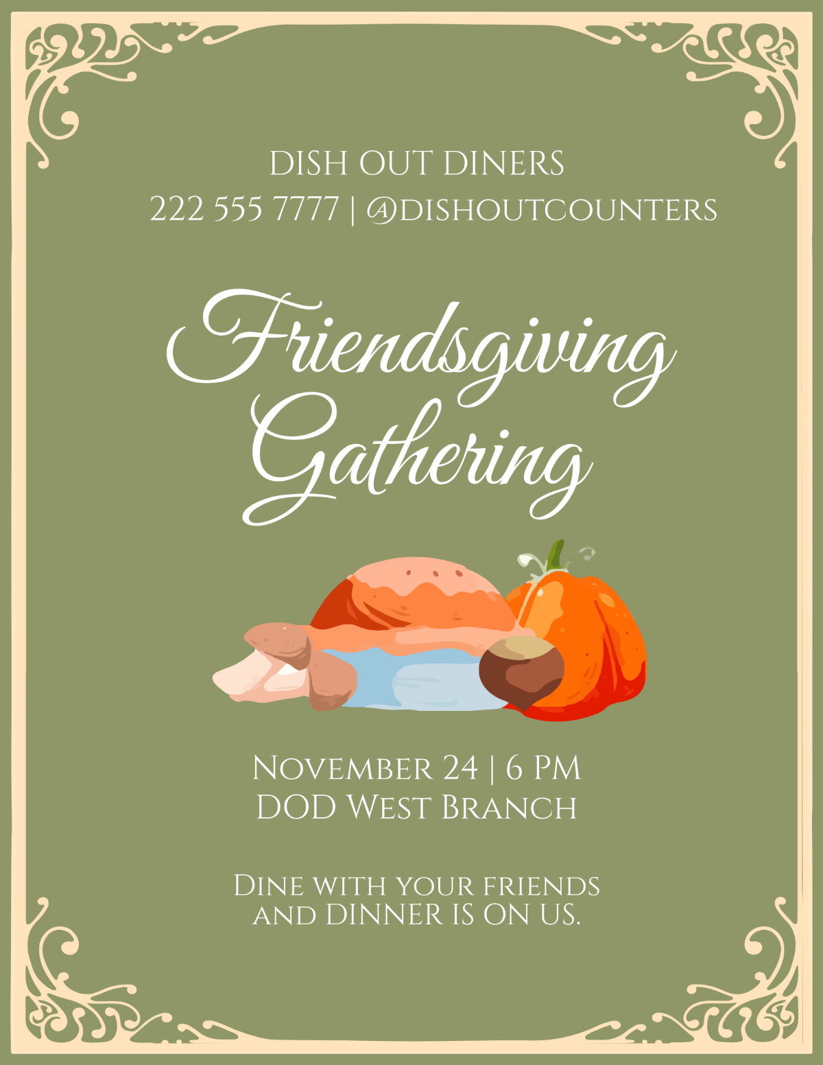 Free Thanksgiving Flyer Templates Editable And Printable