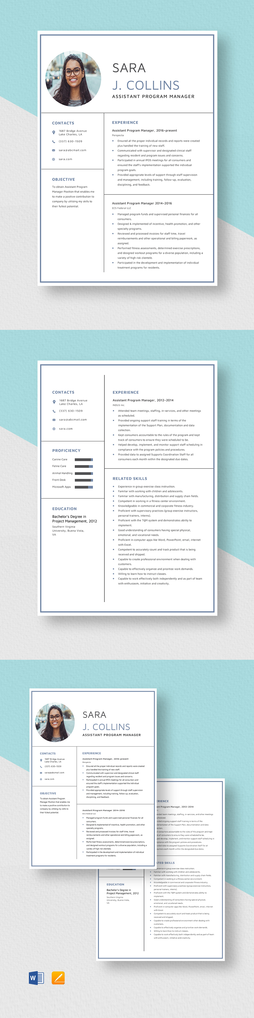 Program Management Resume Template - Word, Apple Pages | Template.net