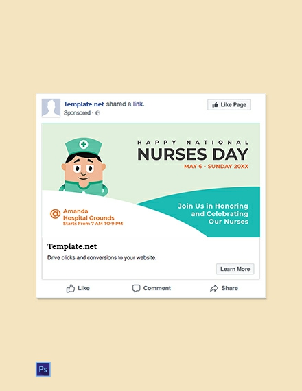 Free Nurses Day Facebook Post Template