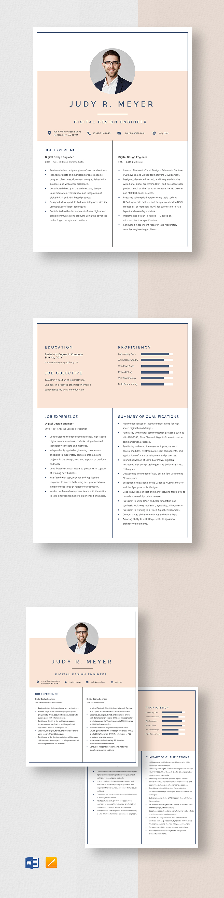 Board Design Engineer Resume Template - Word, Apple Pages | Template.net