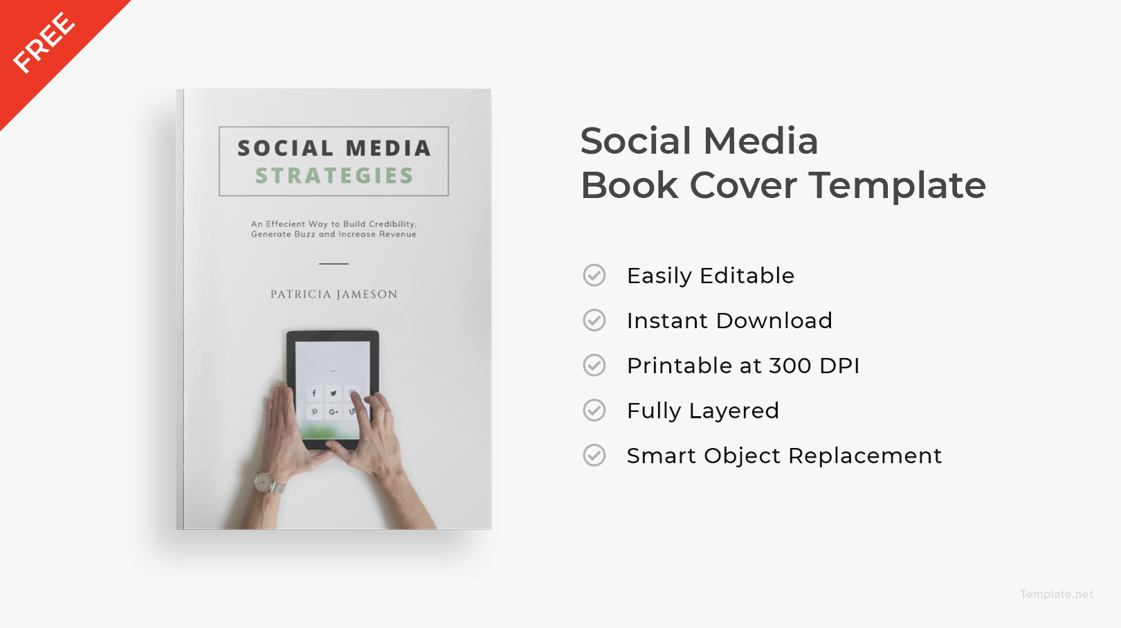 Free Social Media Book Cover Template in Adobe Photoshop, Illustrator ...