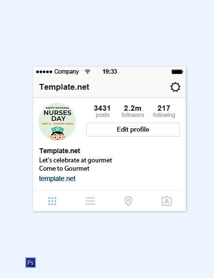 Free Nurses Day Instagram Profile Photo Template
