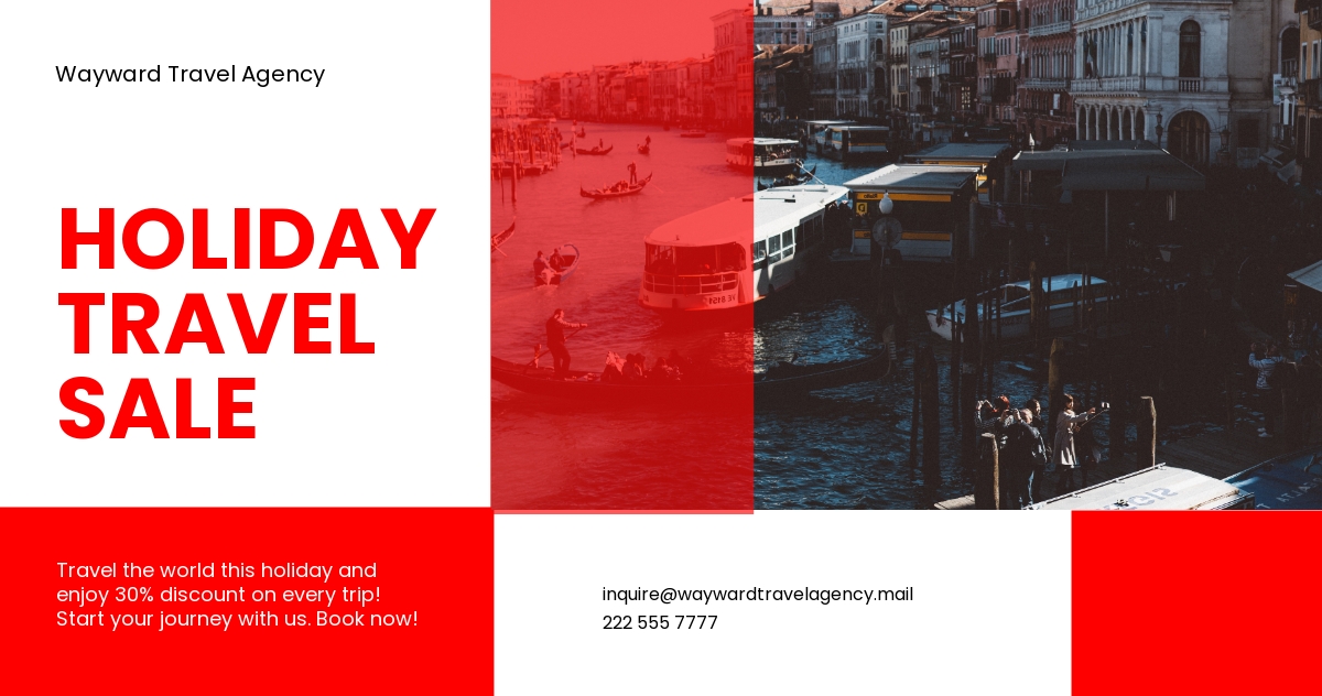 Travel Company Facebook Post Template - PSD | Template.net