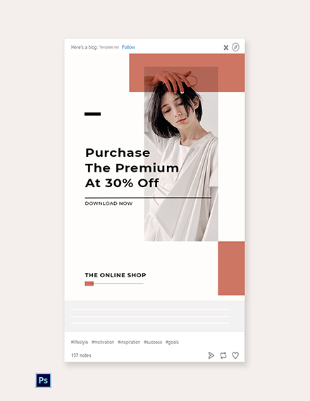 Smartphone App Promotion Tumblr Post Template - Download in PSD ...